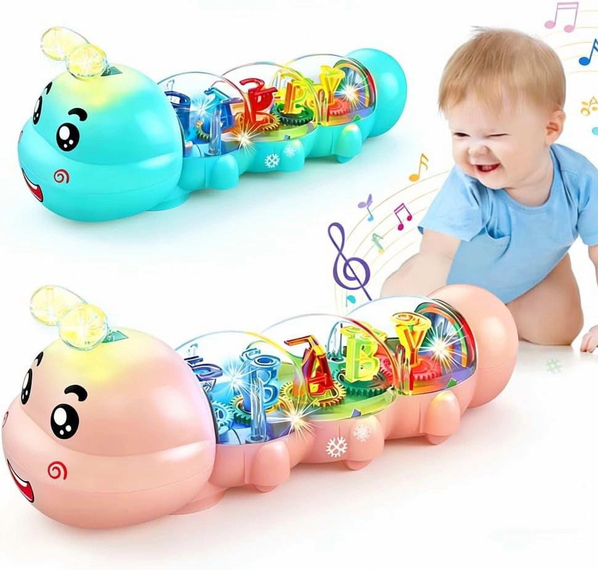 Caterpillar Design Tummy Time Toy with Light & Music, Sensory Music ...