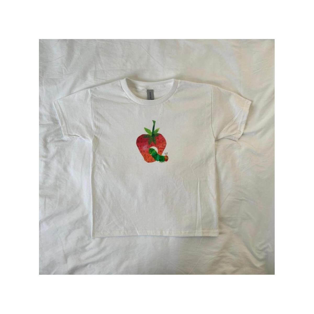Caterpillar Eating Strawberry Baby Tee, vintage, Coquette, Pinterest ...