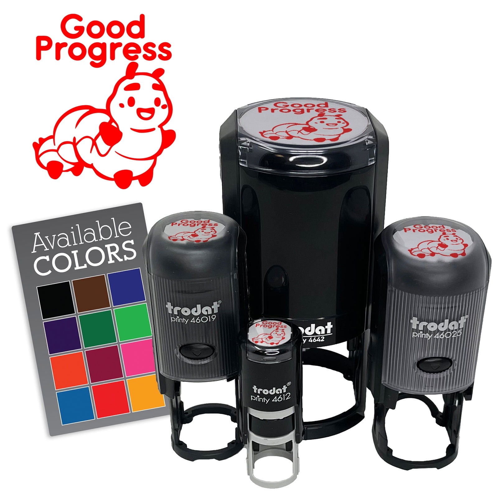 Caterpillar Good Progress Self-Inking Rubber Stamp for Stamping Ink ...