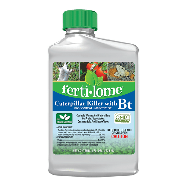 Caterpillar Killer with Bt - OMRI Listed Biological Insecticide - 8 fl ...