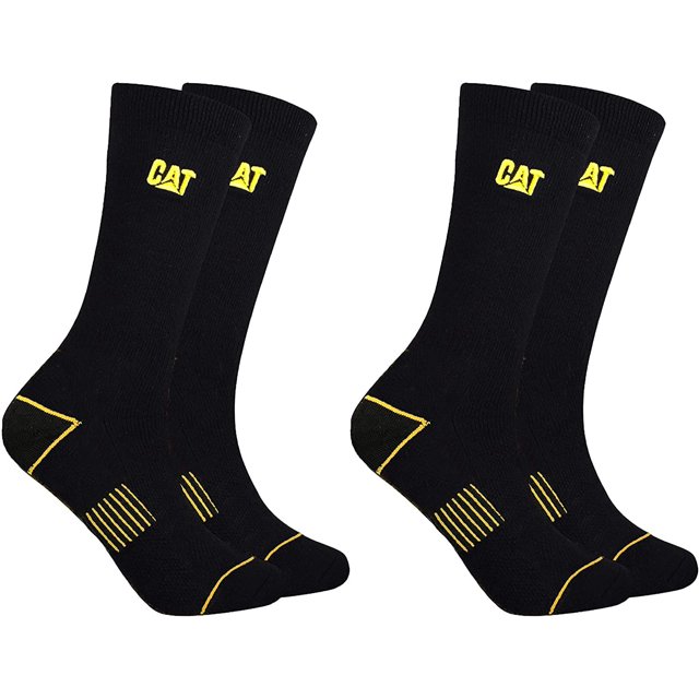 Caterpillar Men's Endurance Mesh Half Cushion Boot Socks (2 pack) Black ...