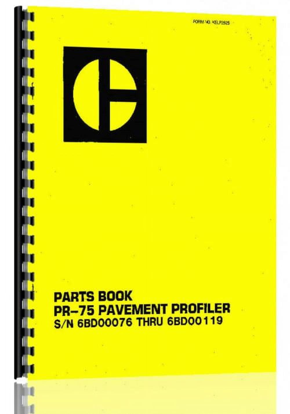 Caterpillar PR-75 Pavement Profiler Parts Manual - Walmart.com