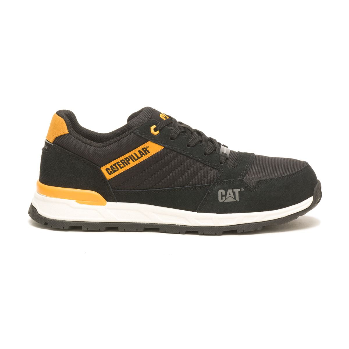 Caterpillar Venward Composite Toe Work Shoe Men Black/Cat Yellow ...