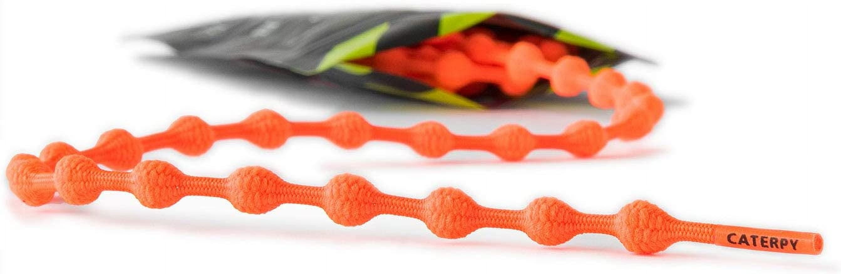 Caterpy Run - The Ultimate Elastic No Tie Shoelaces for Adults and Kids (Citrus Orange, Standard ...