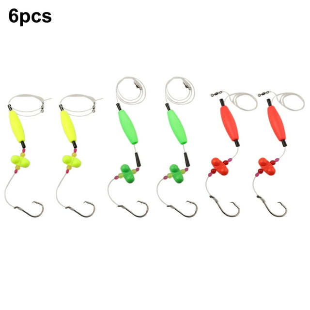 Catfish Fishing Rigs with 6/0 Circle Hooks, Pre-Tied Double Hook Rig ...