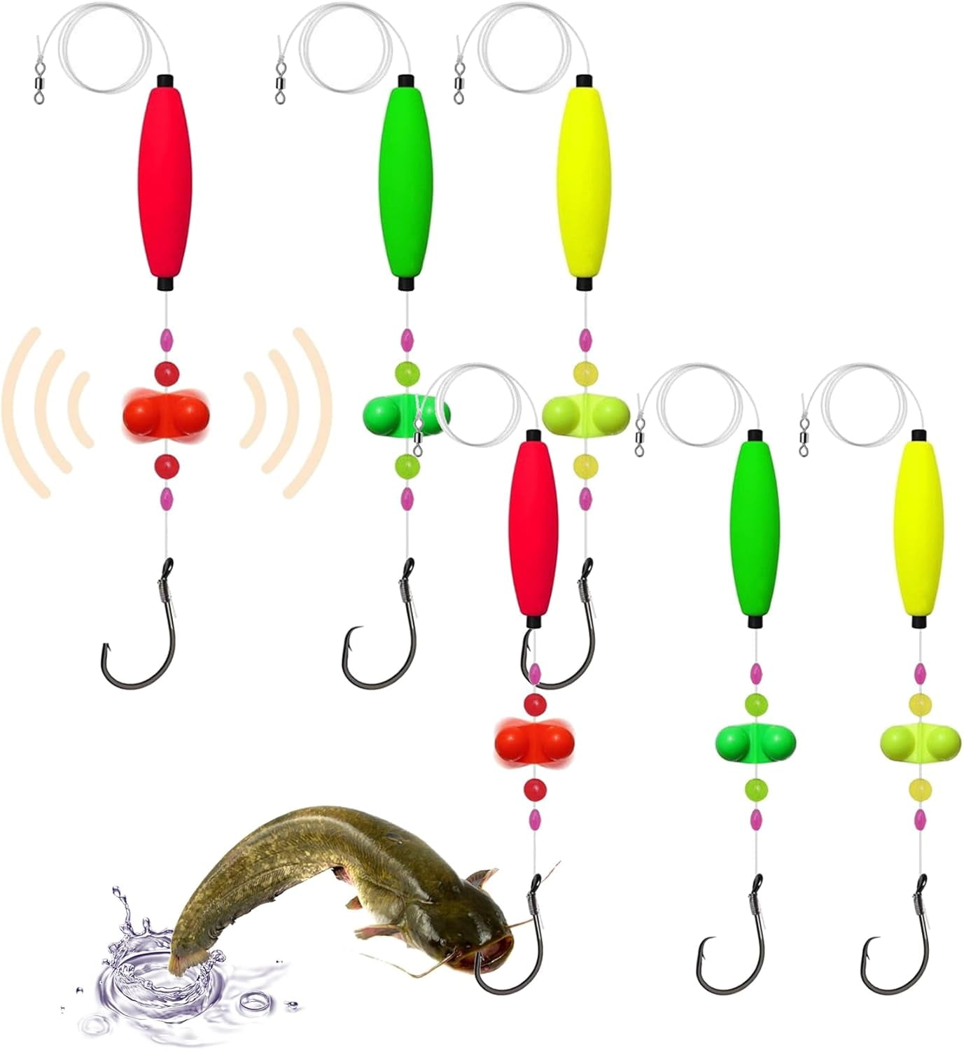 Catfish Fishing Set, Catfish Rig, Catfishing Tackle Kit, Takedown Rigs ...