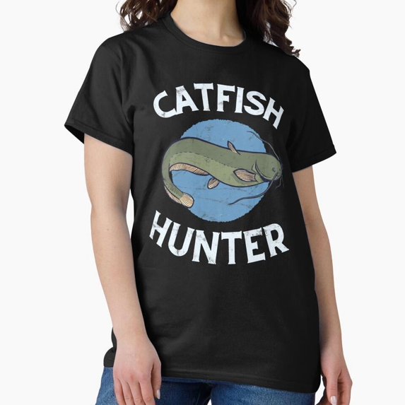 Catfish Hunter Noodling Catfishing Noodler Outdoors Sport T-Shirt, for ...