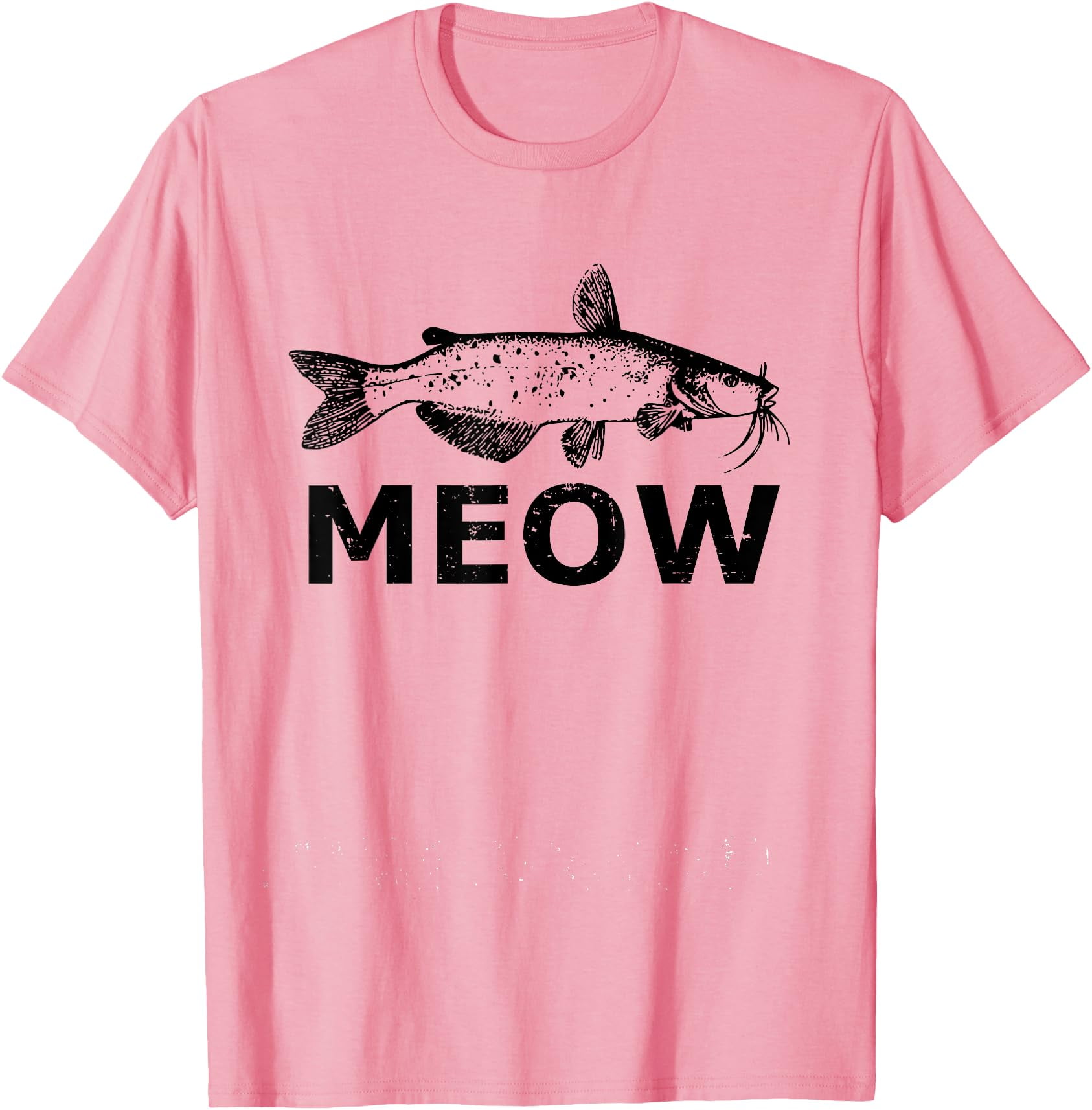 Catfish Meow Funny Catfishing Fishing Softstyle Unisex T-Shirt,Light ...