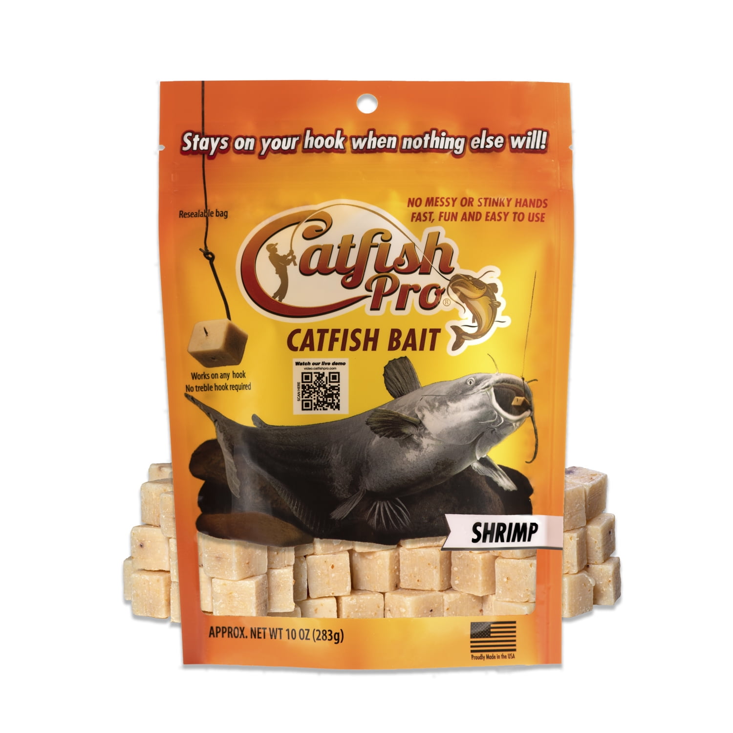 Catfish Pro Shrim Catfish Bait Fishing with Rod Reel Trotline Yoyos ...