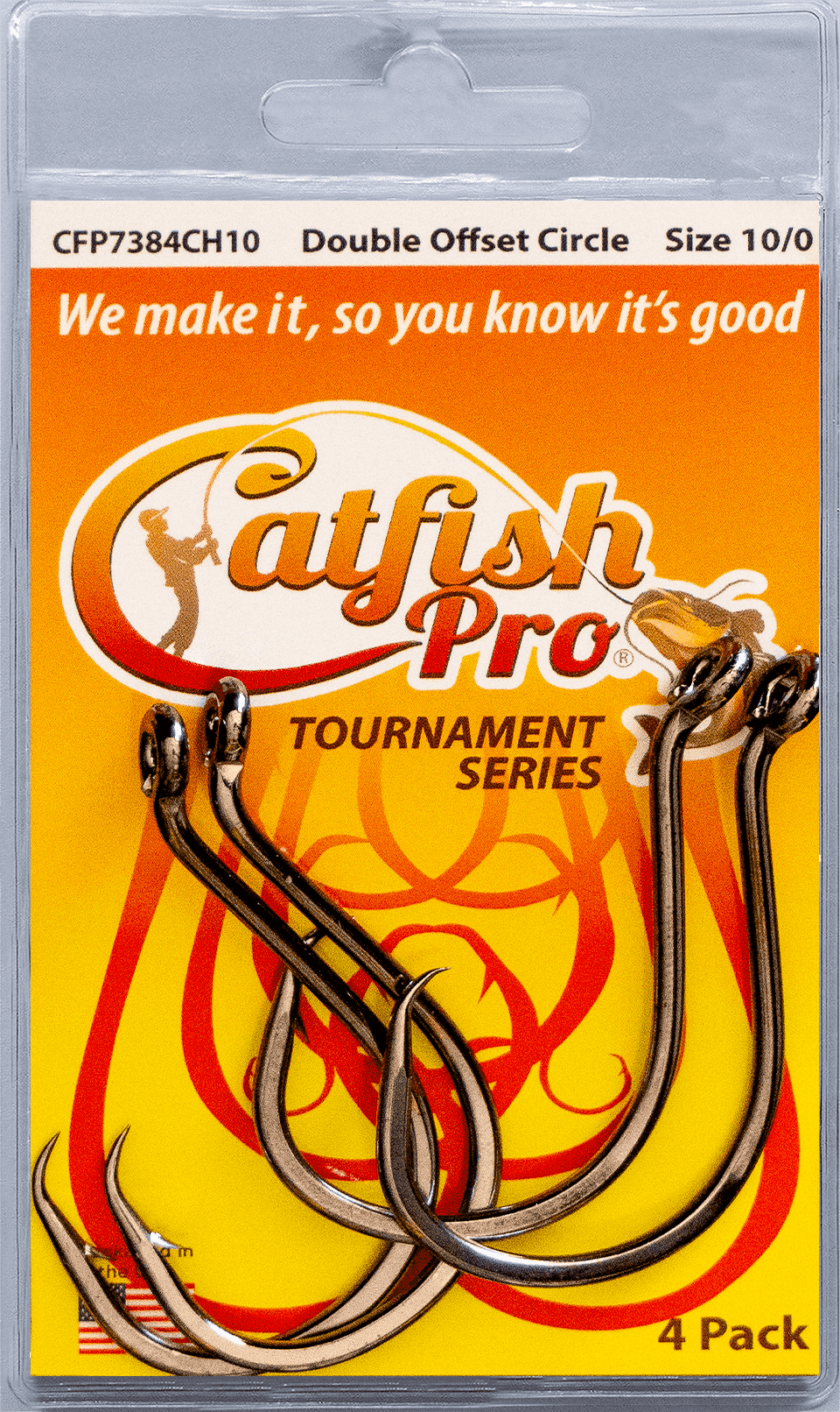 Catfish Pro Double Offset Circle Fishing Hooks, High Carbon Steel, 10/0 ...