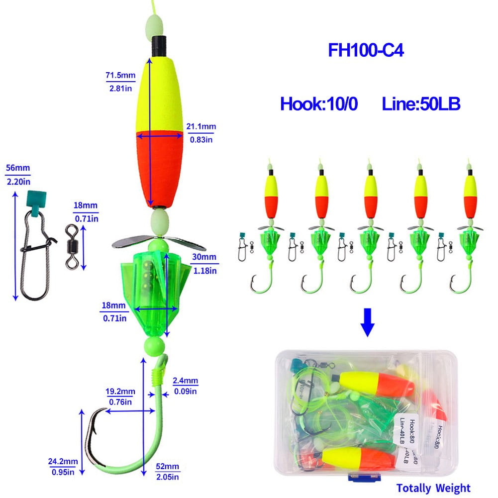 Catfish Rigs Circle Hooks Adjustable Floats Captivating Sound Emission ...