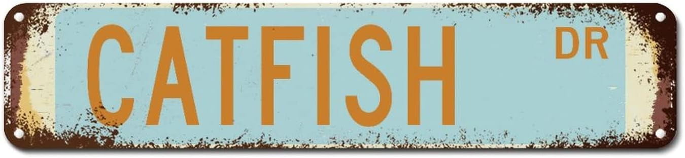 Catfish Street Sign Catfish Lover Metal Sign Animal Breed Aluminum ...