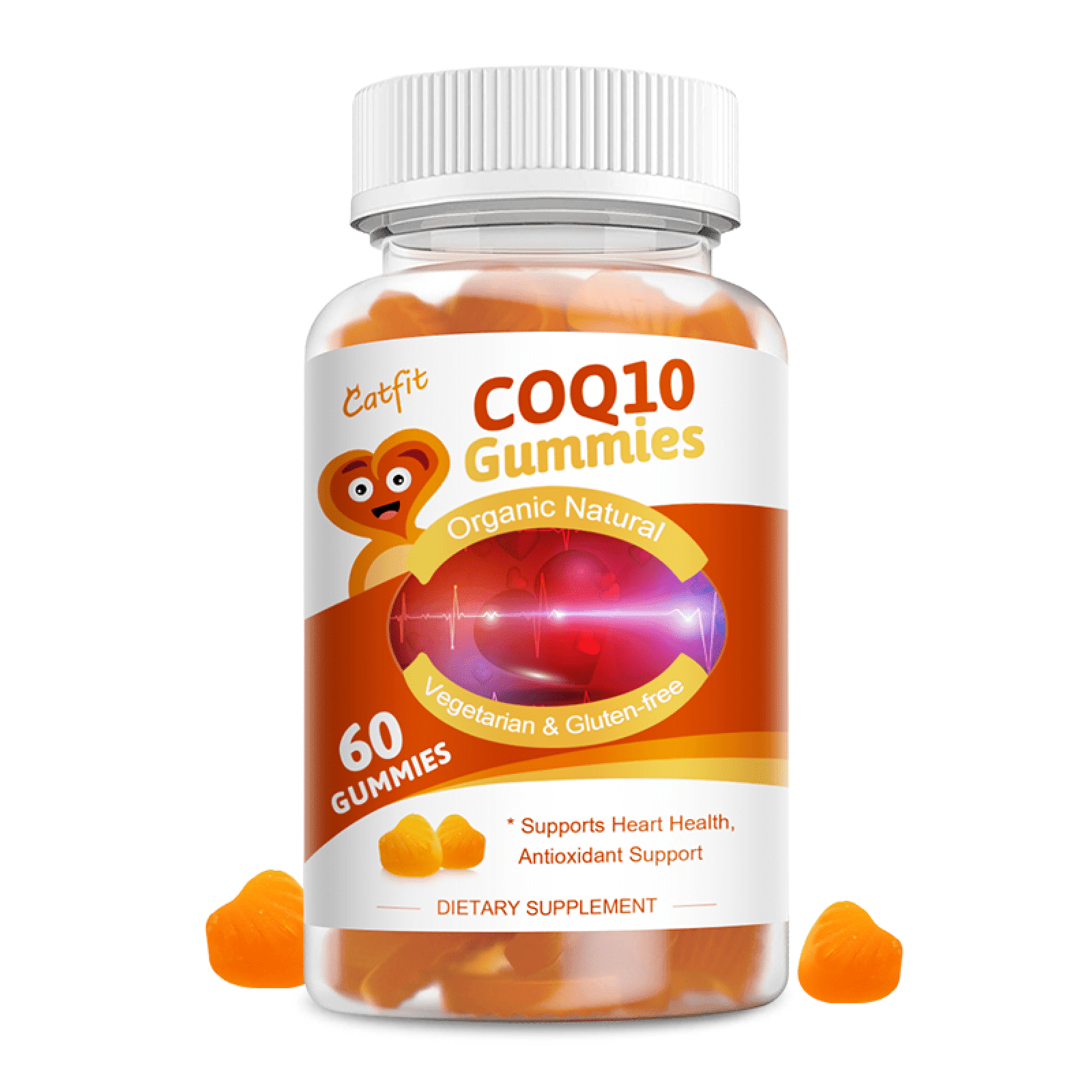 Catfit CoQ10 500mg Gummies | High Absorp Coenzyme Q10 Supplements Vegan ...