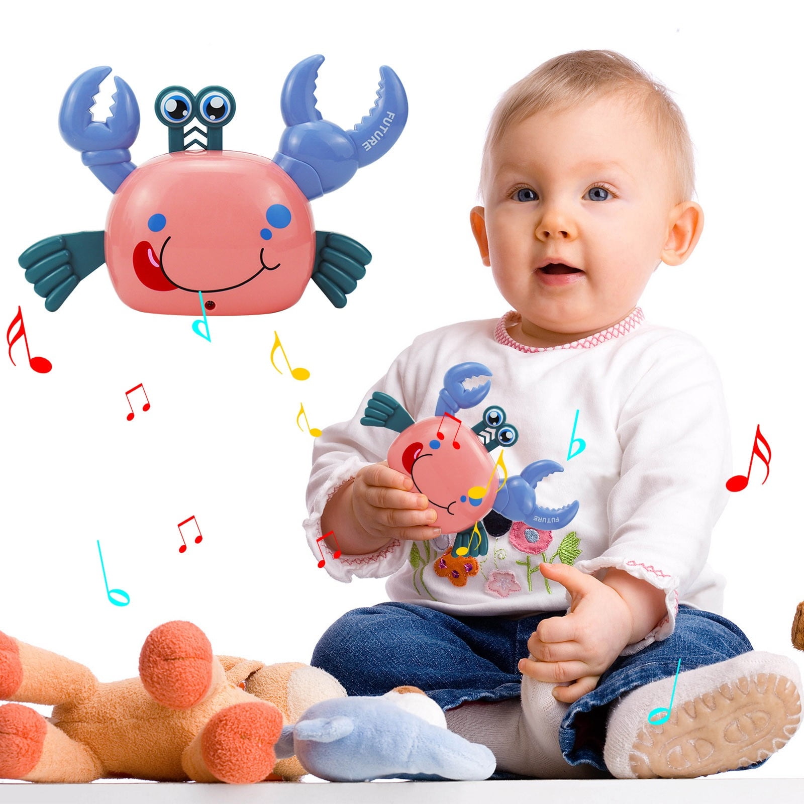 Catgeta Crawling Crab Baby Toy,Upgraded Tummy Time Gifts for Newborn ...