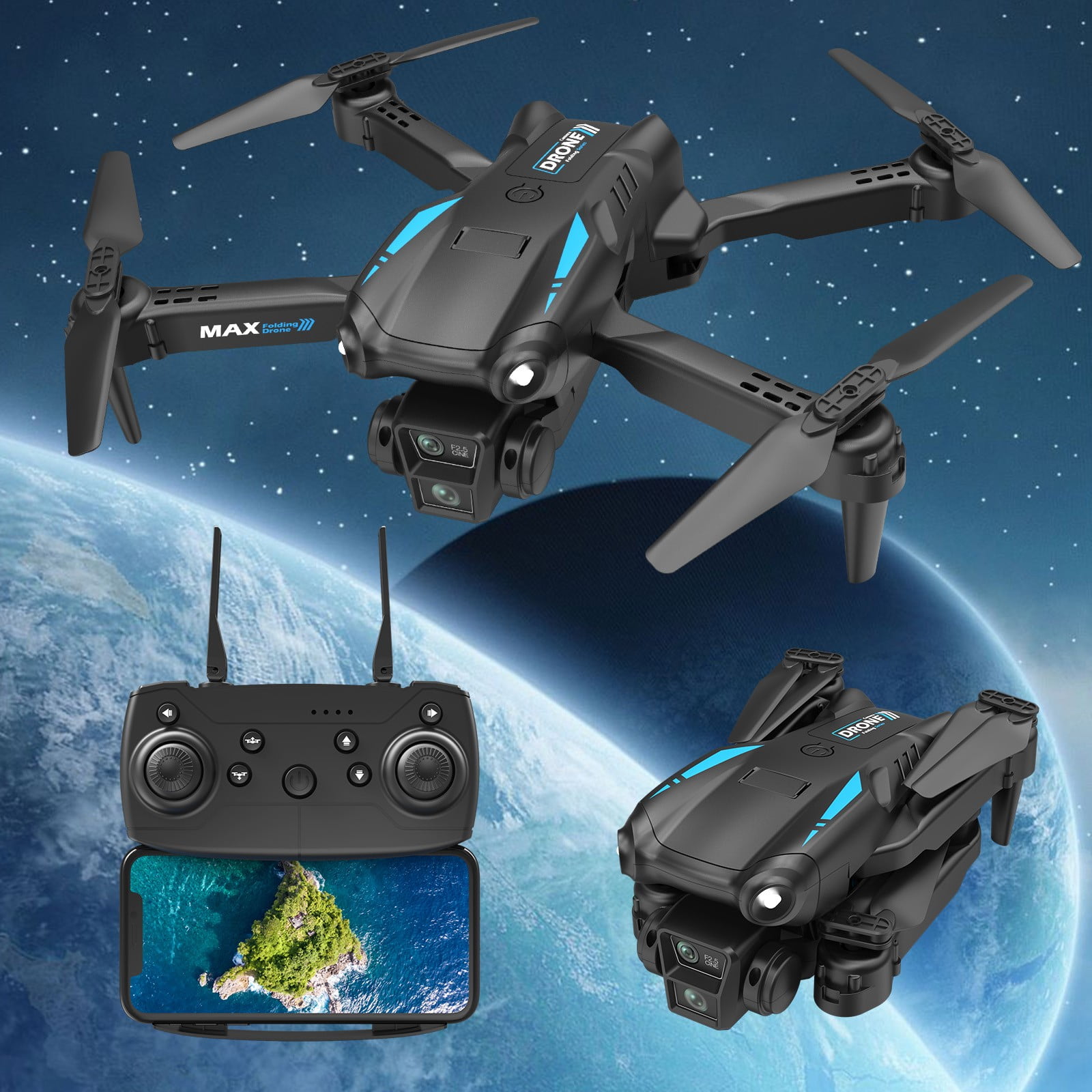 Catgeta Drone with 110° Wide-Angle HD Camera & APP Control - Stable ...