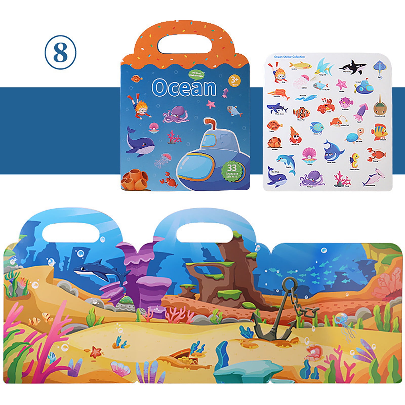 Catgeta Reusable Sticker Books for Kids,Puffy Sticker Books for Kids ...