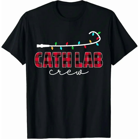 Cath Lab Holiday Crew Cardiovascular Nurse Rad Tech Lights Unisex T ...