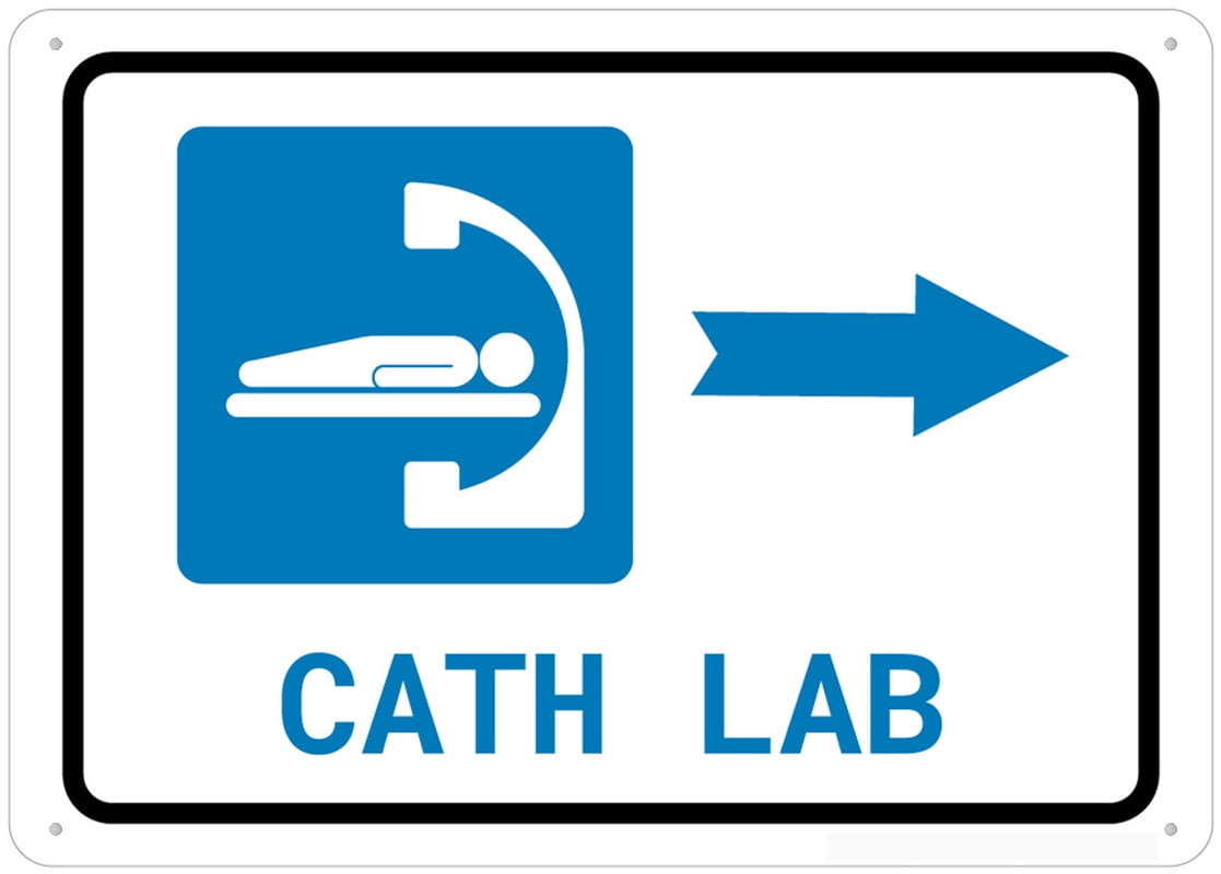 Cath Lab Right Arrow Sign 12 X 8 Inch Metal Sign, Rustproof Aluminum ...