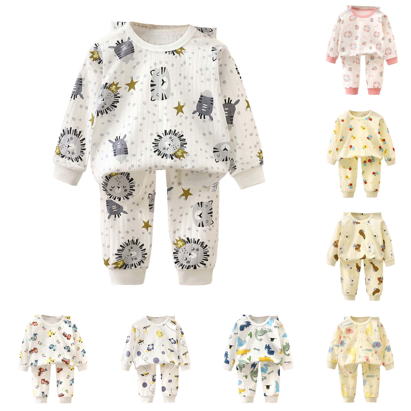 Cathalem 2pcs Autumn Winter Newborn Baby Boy Clothes Infant Cartoon ...