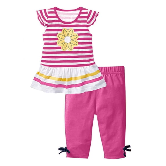 Cathalem Baby Girls Summer Clothes Casual Clothing Suit Short Sleeve ...