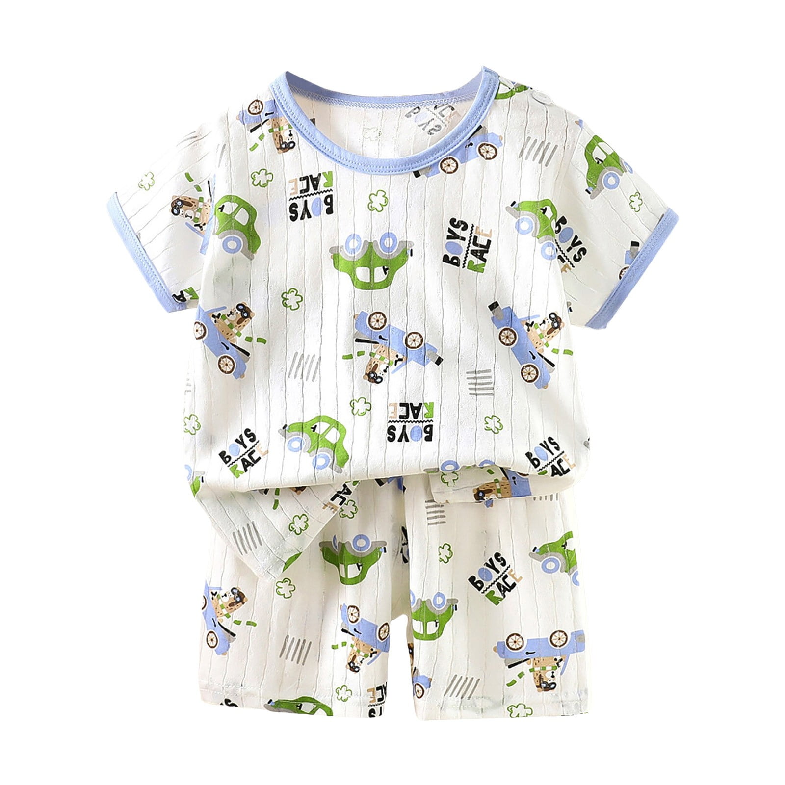 Cathalem Baby Pajamas Set, 2-Piece Short Sleeve Sleepwear, Soft ...