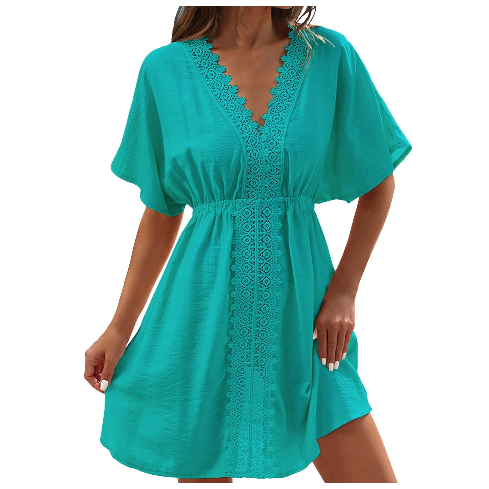 Cathalem Bathing Suit Cover Up for Women, V-Neck Swimsuit Coverup for ...