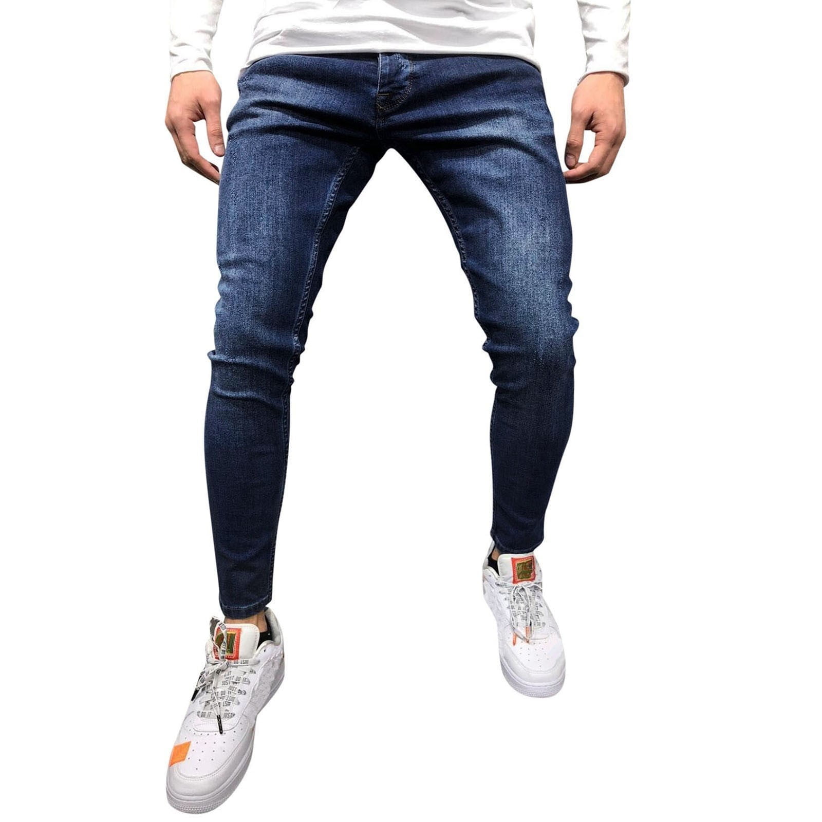 Cathalem Big And Tall Jeans for Men Men's Black Jeans Jeans Denim ...