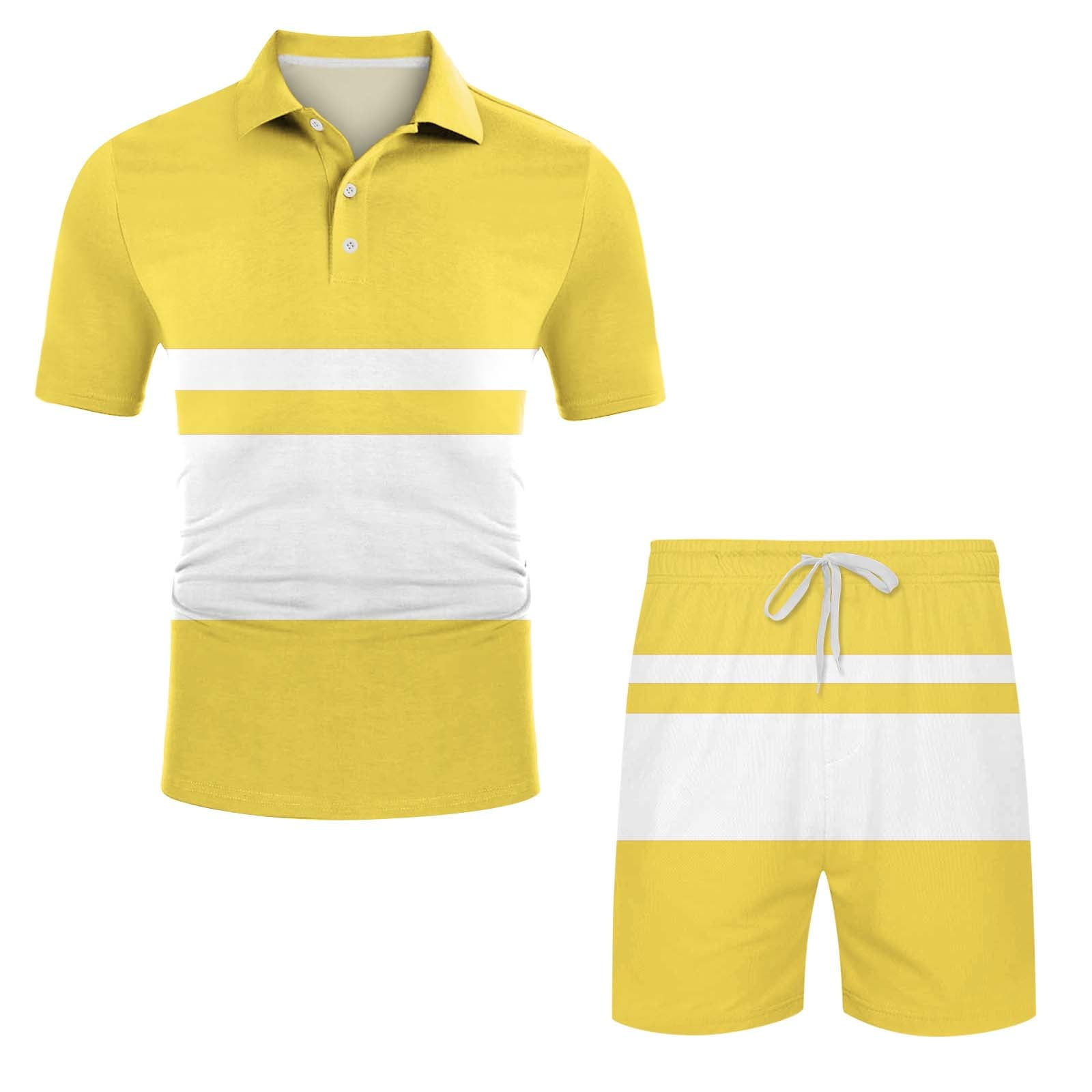 Cathalem Big Men Suits Mens Fashion Short Sleeve T Shirt And Shorts Set
