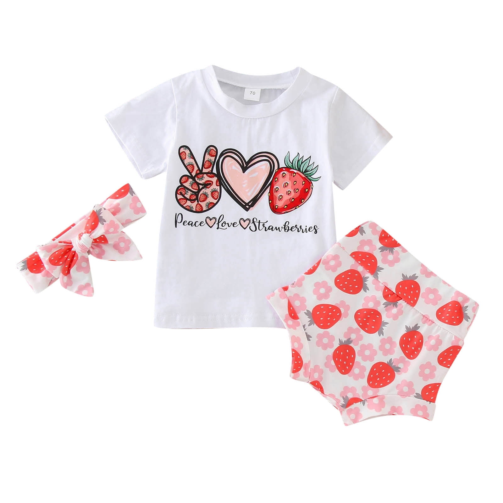 Cathalem Children's Summer Clothes Set Toddler Girl Summer Shorts ...