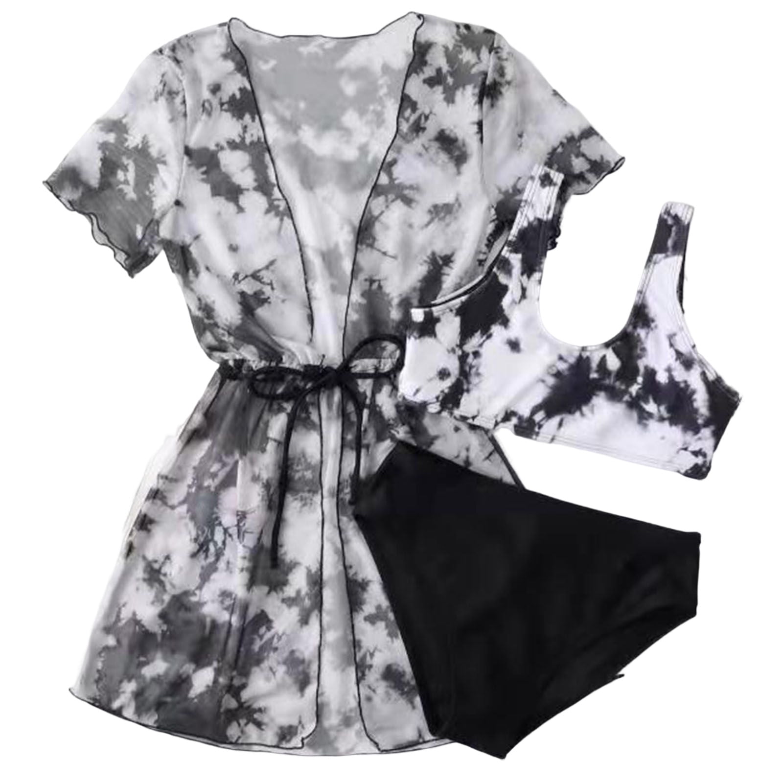 Cathalem Cute Tankini for Teens Girl's 3 Piece High Waisted Swimsuit ...