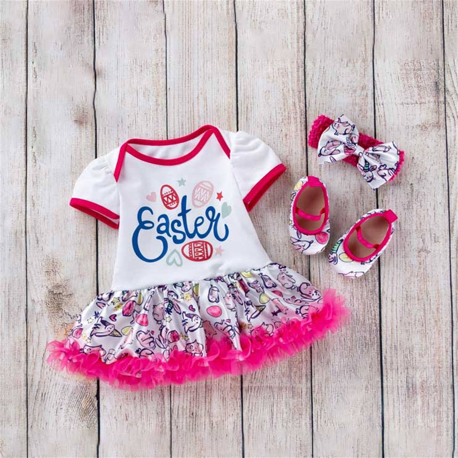 Cathalem Dress 16 Toddler Girl Easter Dress Bunny Floral Easter Girls ...