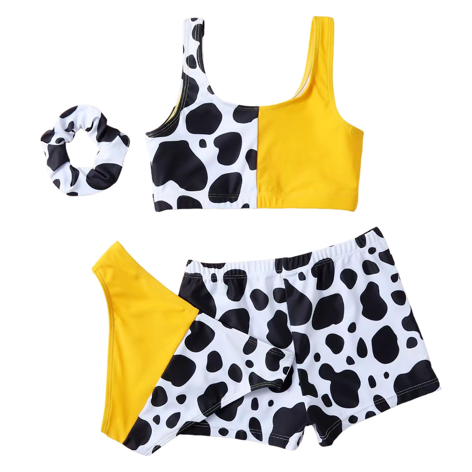 Cathalem Girl Swimsuit Girls Short Sleeve Rash Guard Set Tankini ...