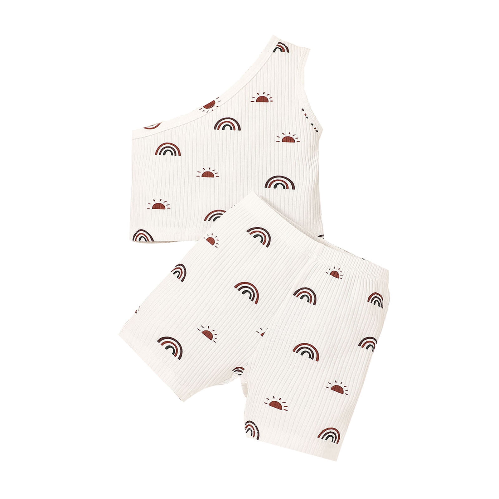 Cathalem Kids Cute 2 Piece Outfits Girl's Summer 2 Piece Outfits Top ...