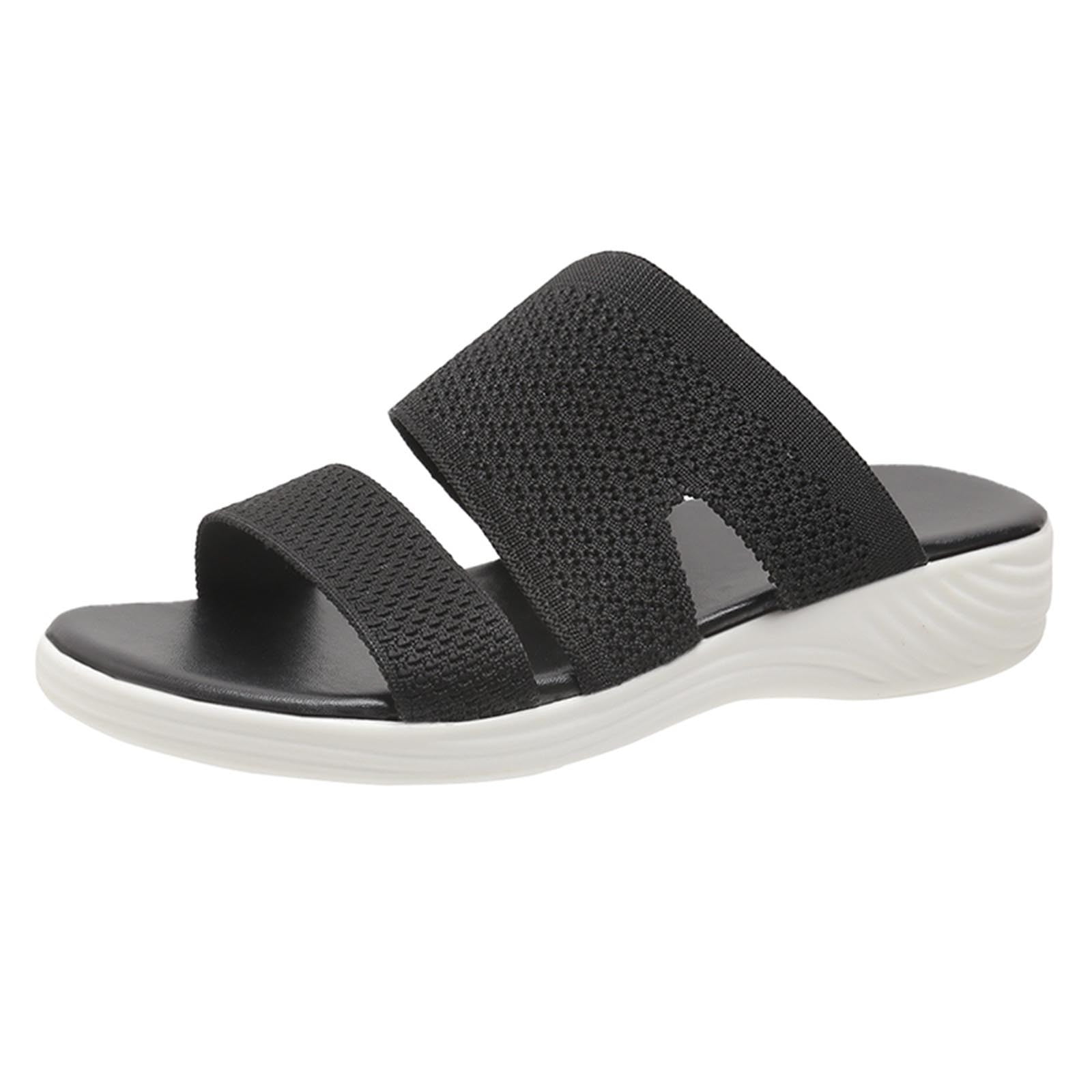 Cathalem Ladies Comfort Flip Flops Women Flip Flops Basic Plain ...