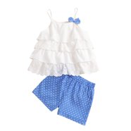 Chloé girls 2pc Top & Skirt Set, 02A, Beige - Walmart.com