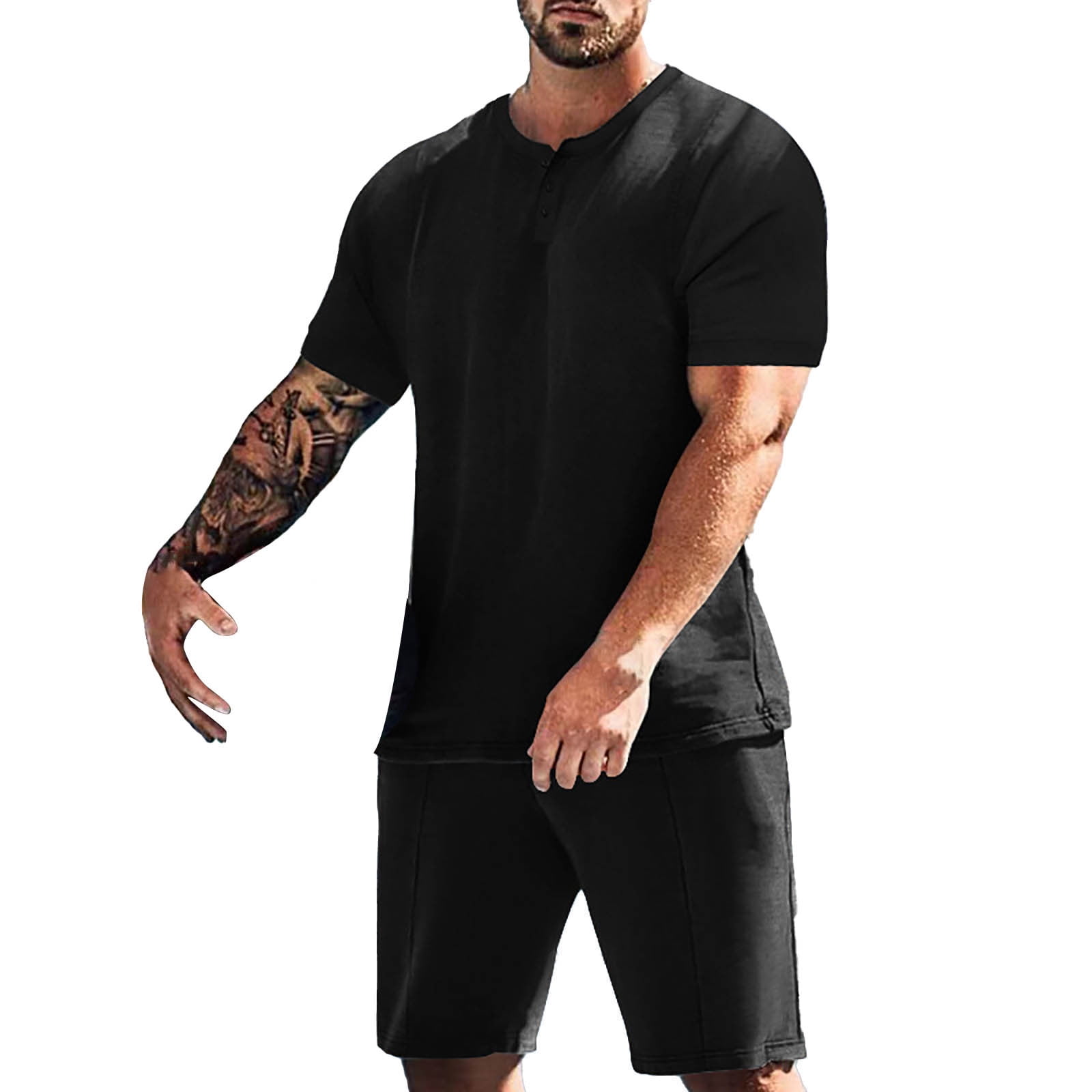 Cathalem Men 2 Piece Short Sets Outfits Mens Short Sets 2 Piece Outfits