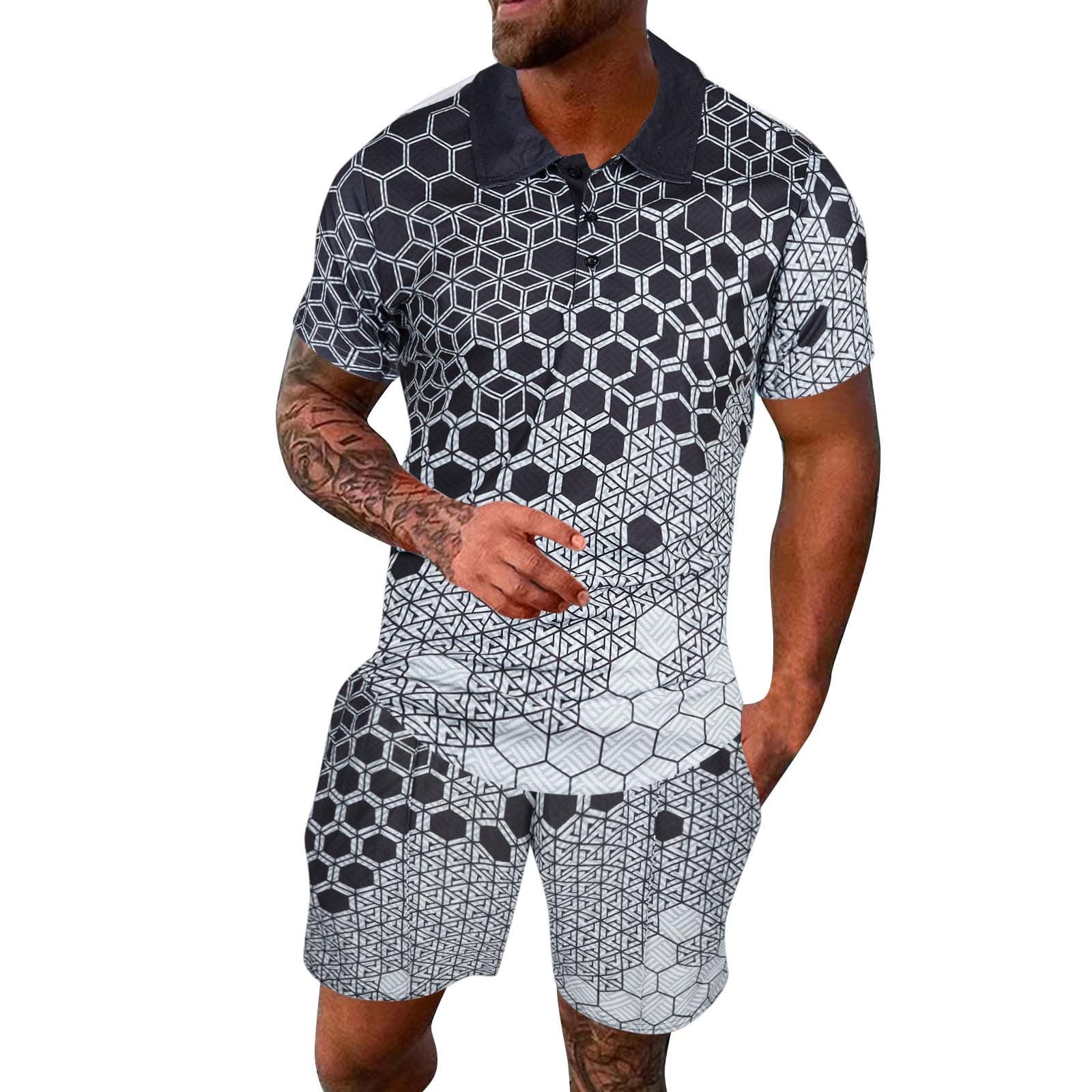 Cathalem Men Beach Outfits Sets Big And Tall Fashion Mens Tracksuits 2