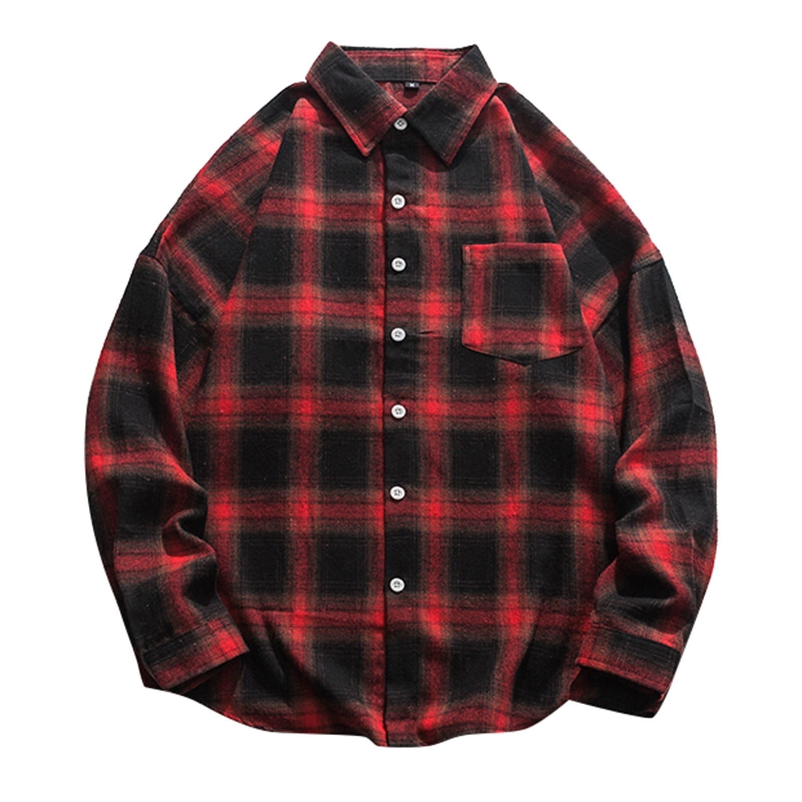 Cathalem Men's Button Down Regular Fit Long Sleeve Plaid Flannel Casual ...