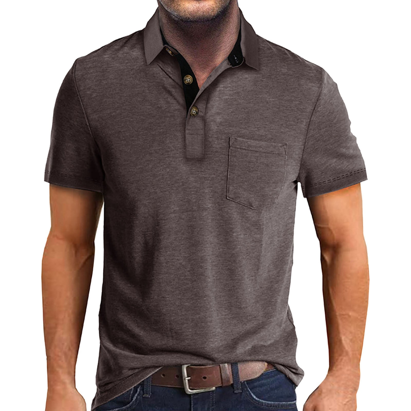 Cathalem Men's Casual Polo Shirts Big And Tall Men's Short Sleeve ...
