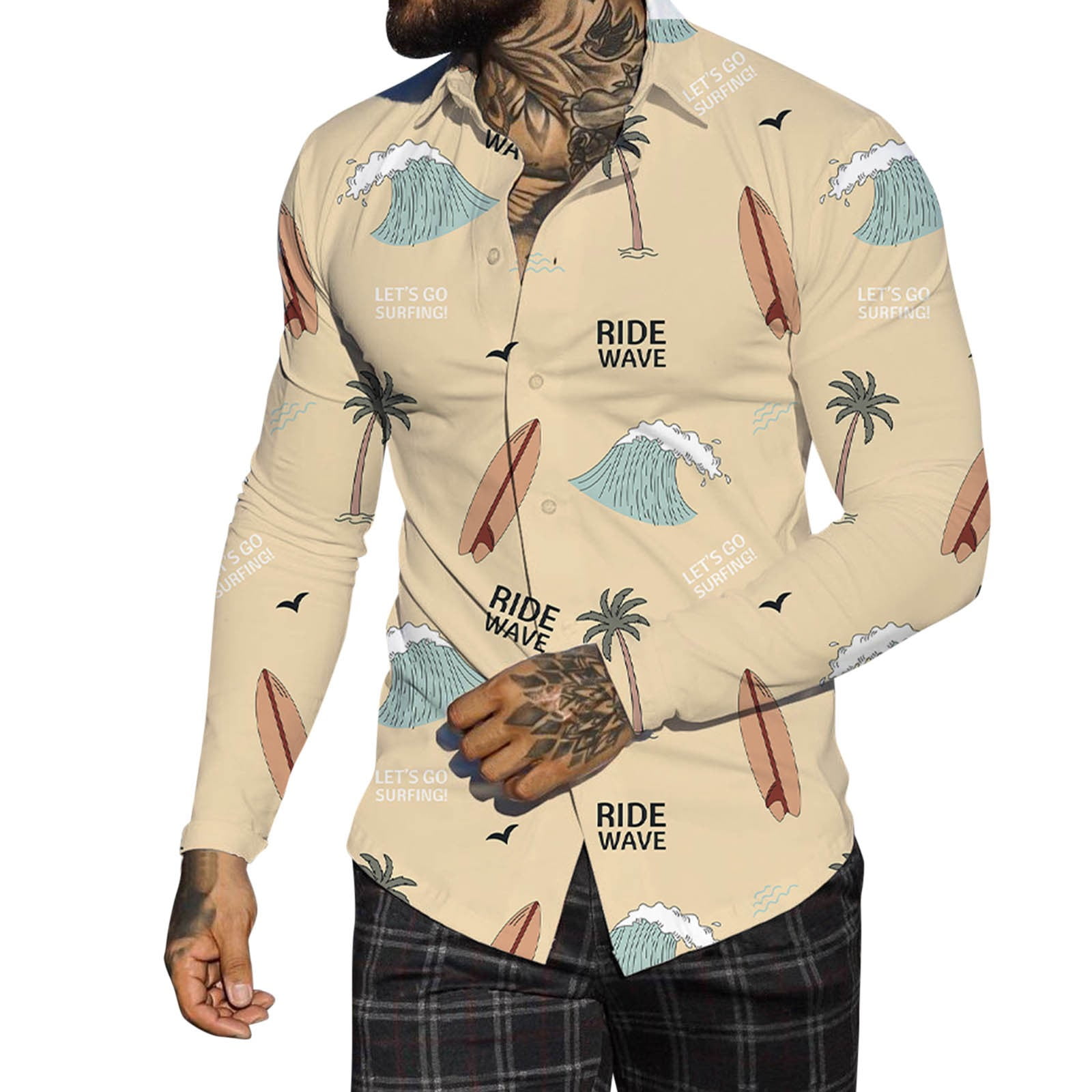Cathalem Men's Shirt, Long Sleeve Casual Button Up Shirt, Soft Outdoor ...