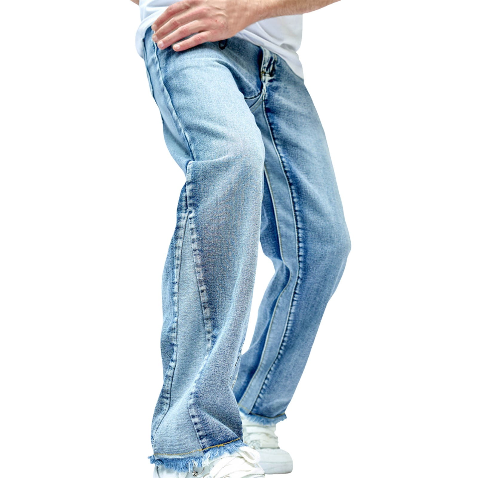 Cathalem Mens Jeans Straight Relaxed Men's Regular Fit Straight Leg ...