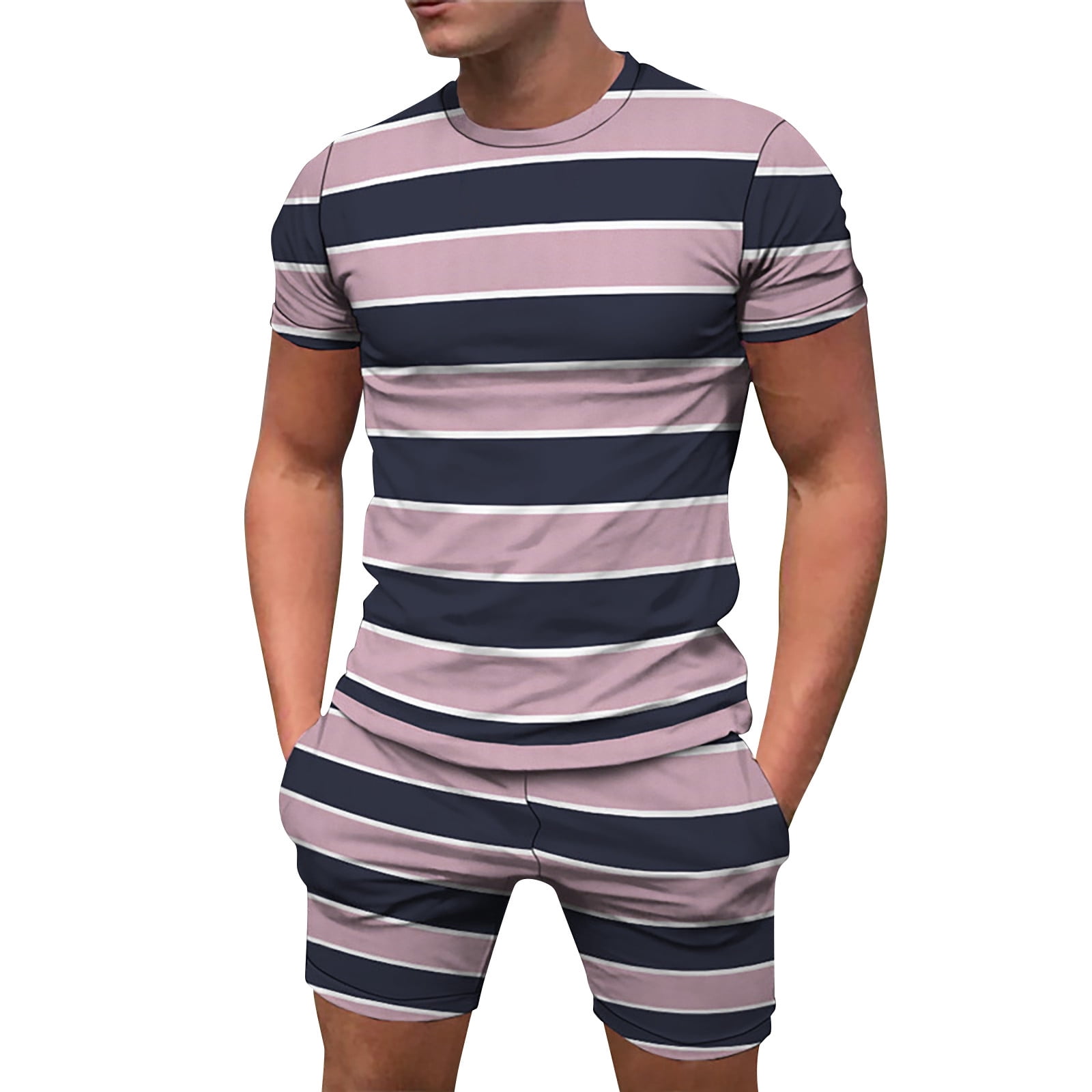 Cathalem Mens Summer Sets 2 Piece Outfits Mens Shirt And Shors Set
