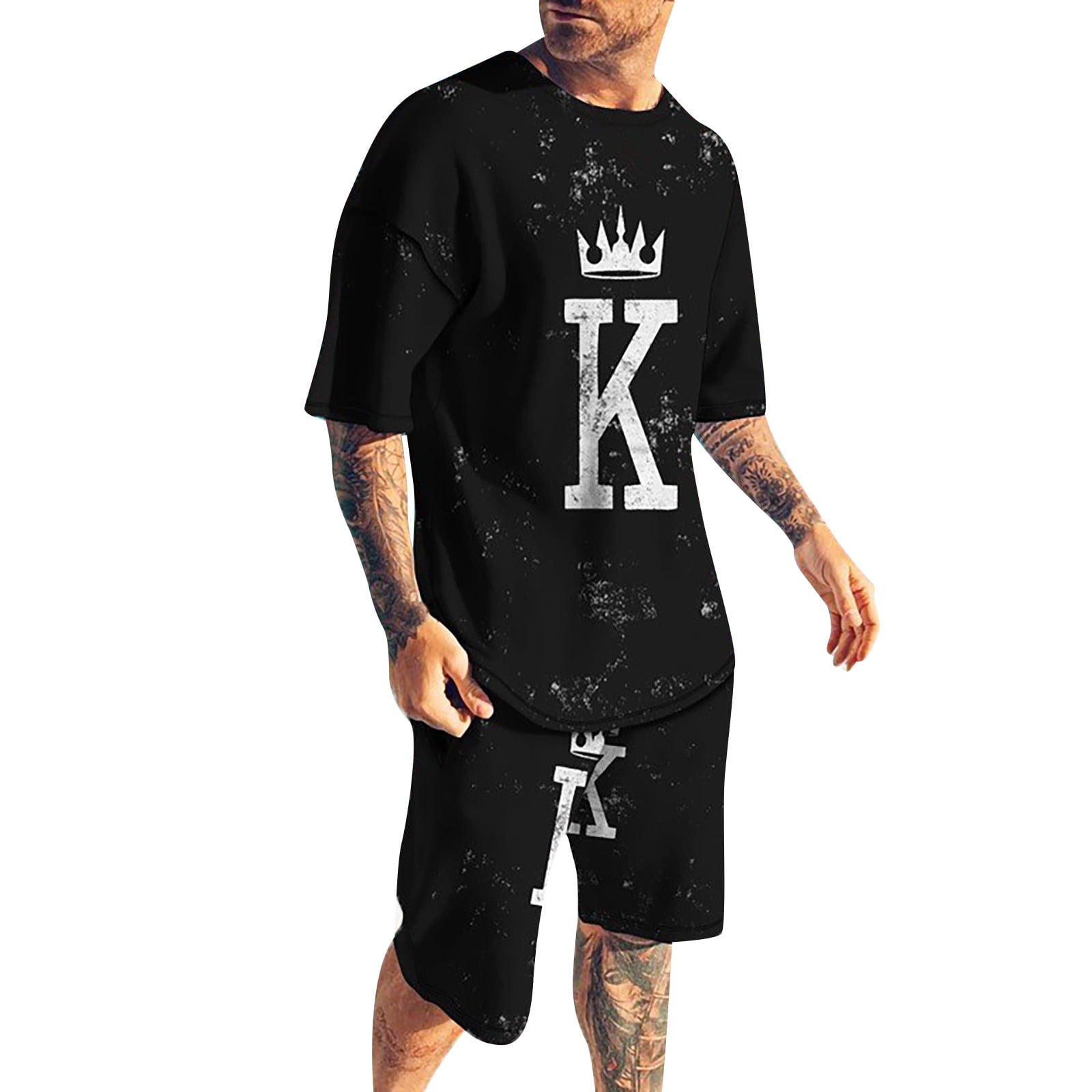 Cathalem Mens Summer Short Sets 2 Piece Outfits Mens Shirts And Shorts