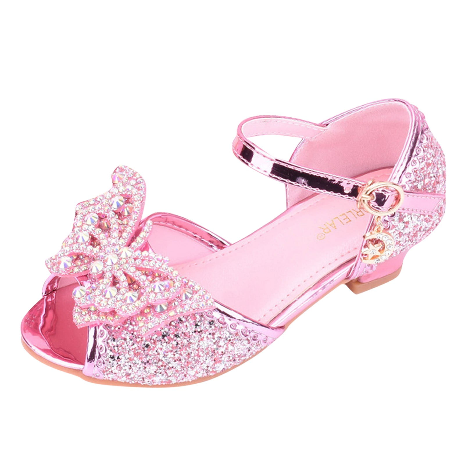 Cathalem Sandal Girls Little Kid Female Girl Wedge with Diamond Shiny ...