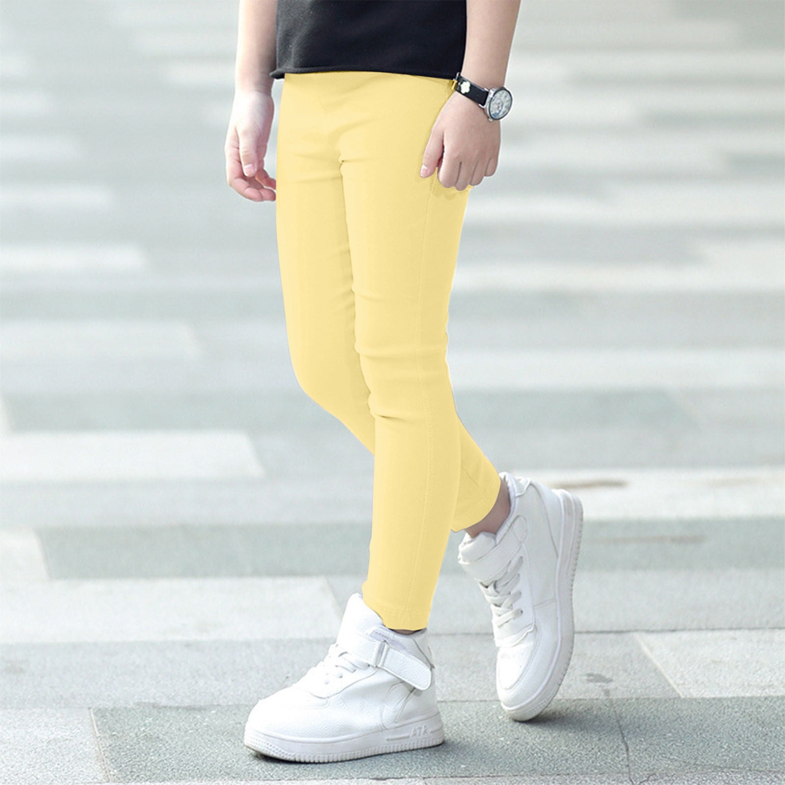 Cathalem School Pants for Toddler Girls Girls Pull On Skinny Fit ...