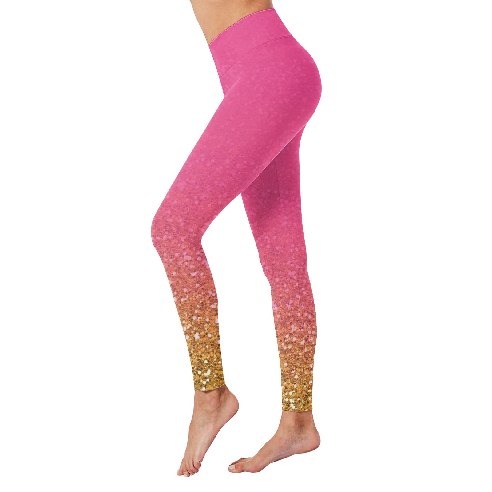 Cathalem Shiny Leggings for Women Tummy Control Leggings for Workout ...