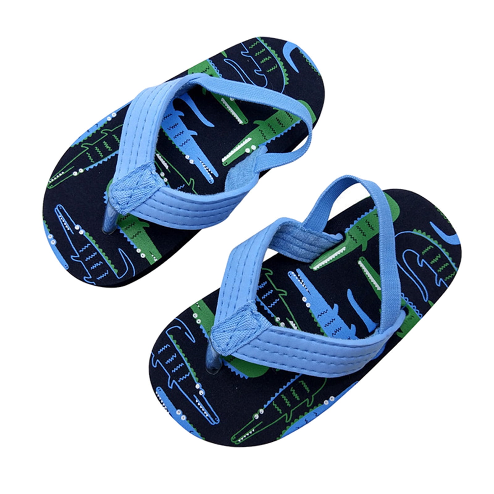 Cathalem Slides Youth Flip Flops With Adjustable Elastic Boys Beach ...