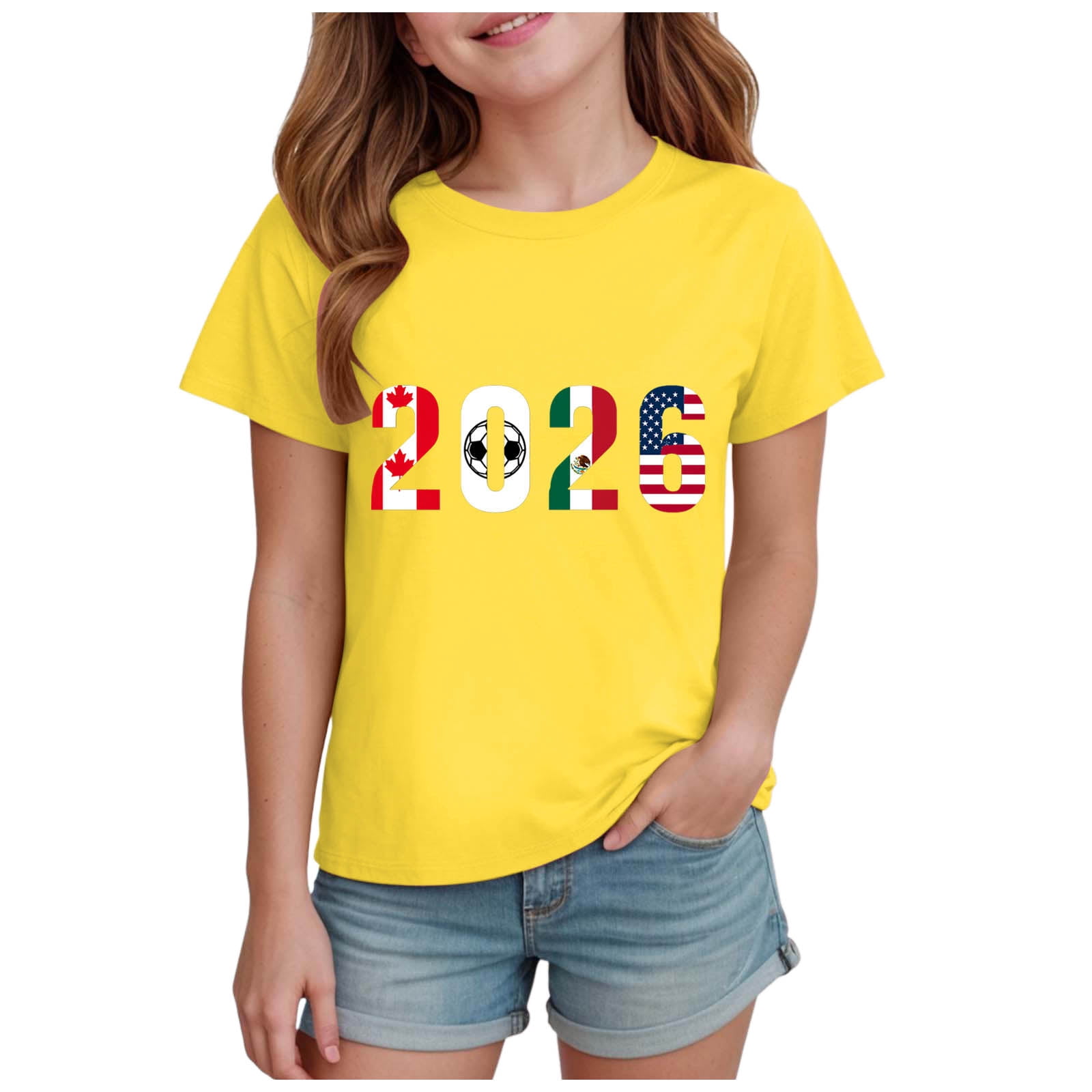 Cathalem Soccer Cup 2026 Shirt Kids Canada Mexico Flags T-Shirt Funny ...
