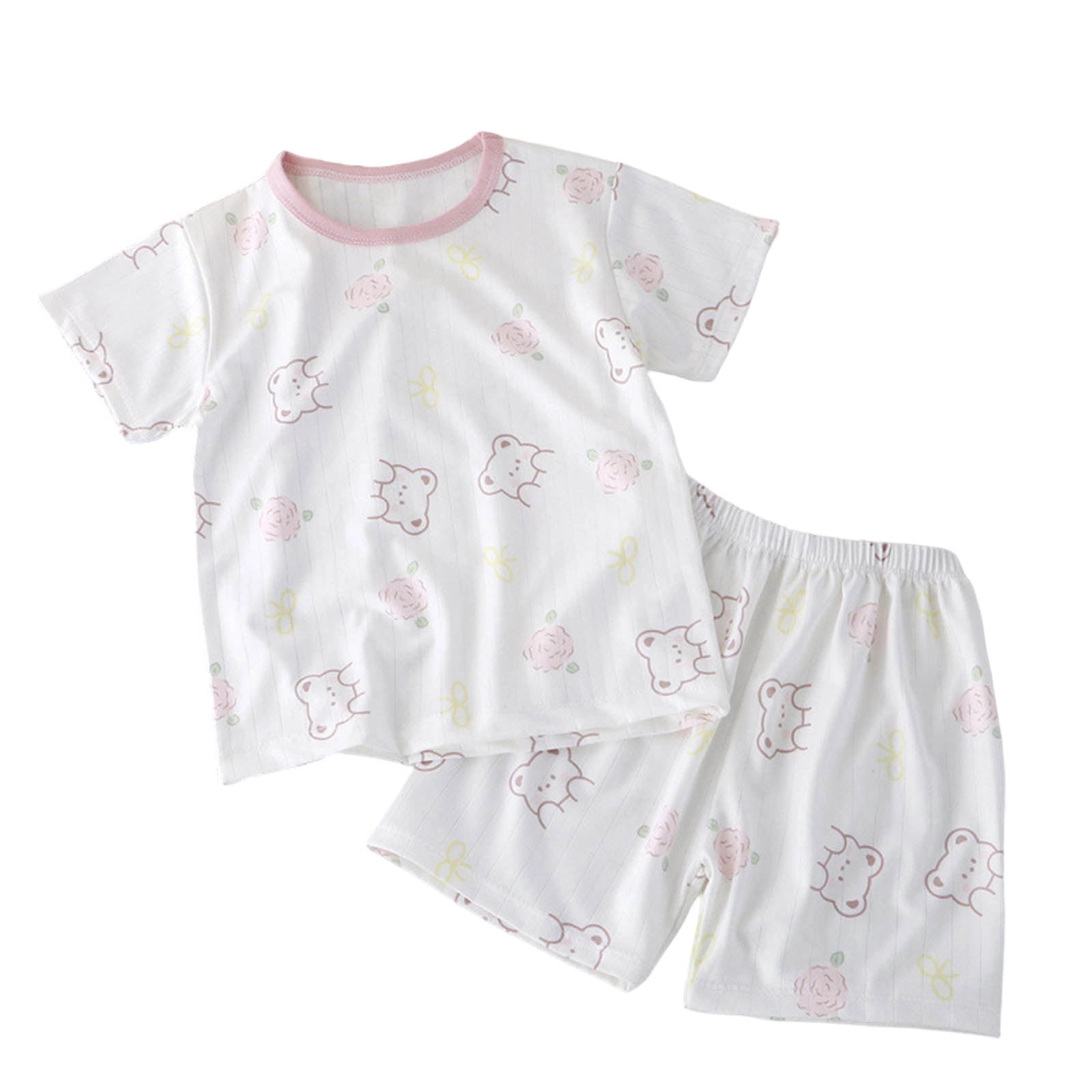 Cathalem Summer Pajamas Toddler Girl Pajama Set Silk Pajamas for Girls ...