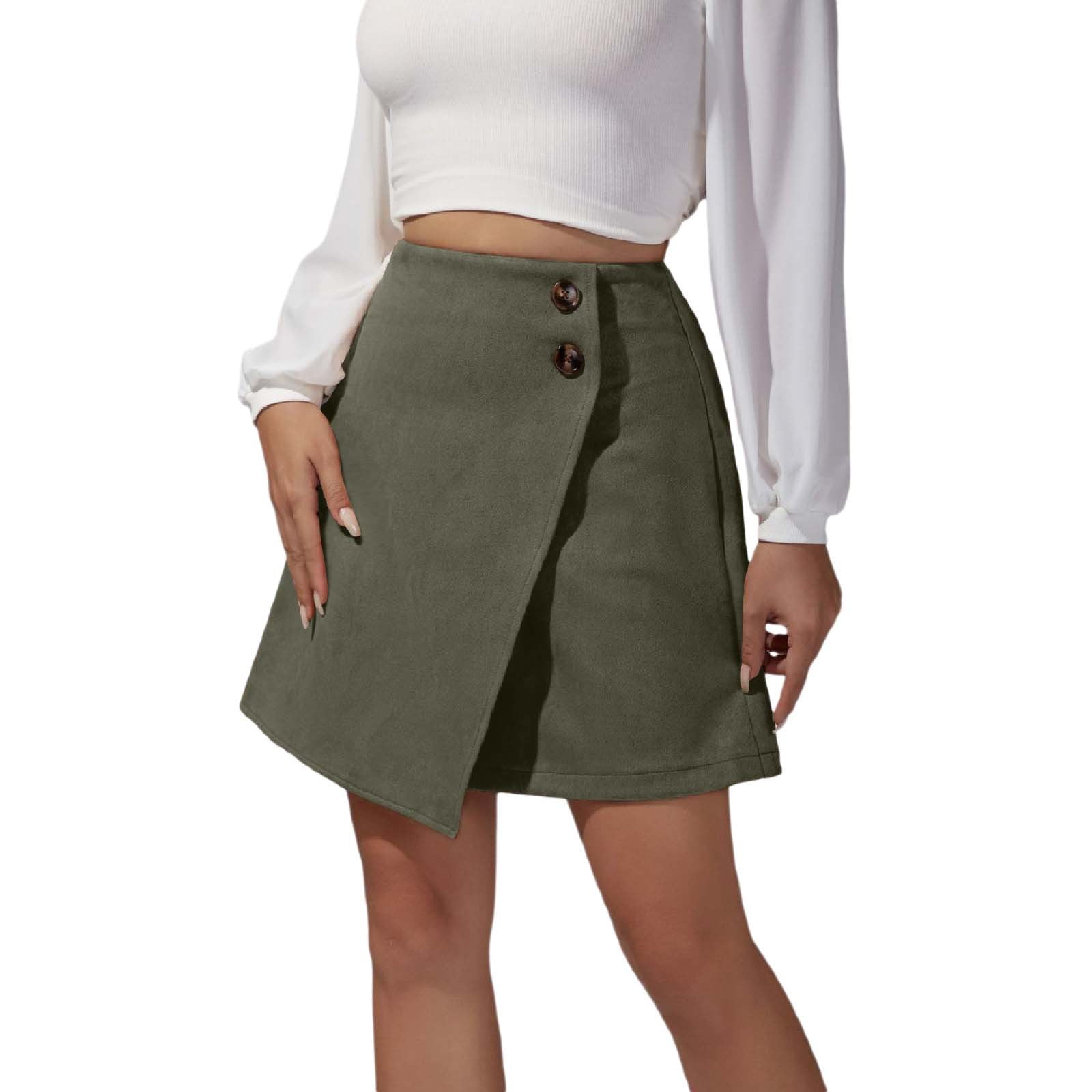 Cathalem Summer Skirts for Women Women's High Waist A-line Mini Skirt ...